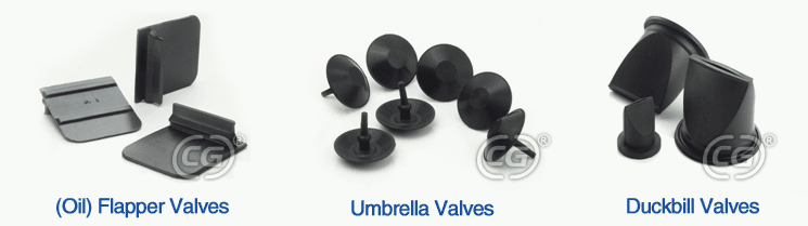 One-Way Rubber Valves | Duckbill, Flapper, Umbrella Valves | Custom ...